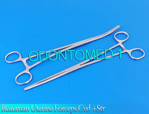 Set Of 2 Pieces BOZEMAN Uterine Forceps 10" Str+ Double Cvd Surgical ...
