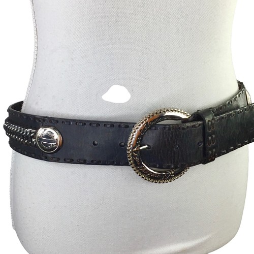 Harley Davidson Chain Link Belt Leather HD Women's Medium Shield ...