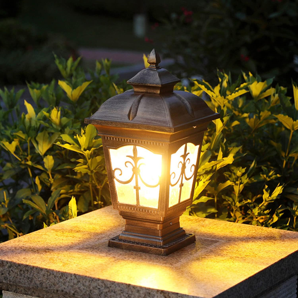 Outdoor Column Lights, Square Pillar Lights Waterproof Outdoor Post ...