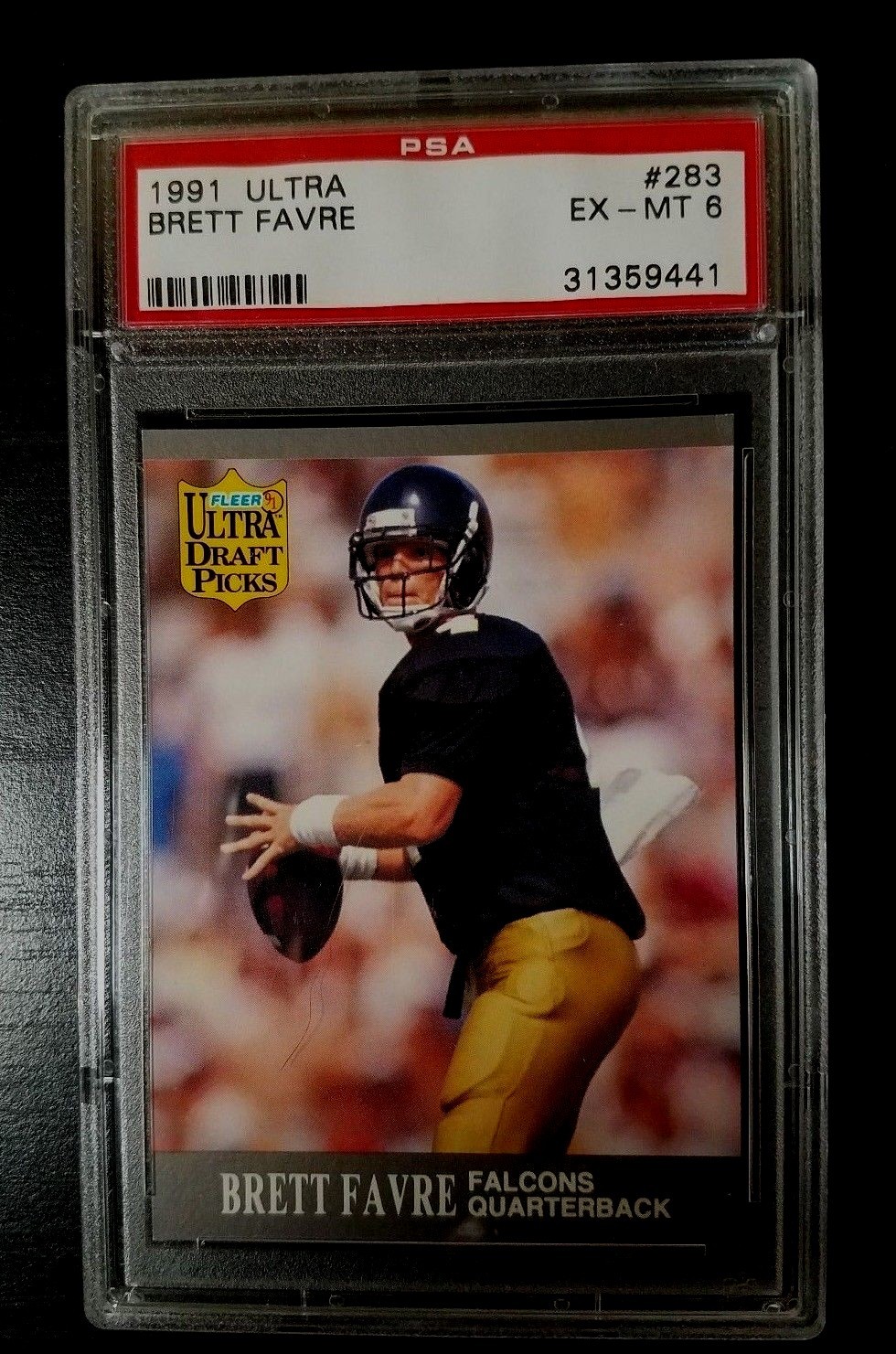 1991 BRETT FAVRE Rookie CARD FLEER ULTRA DRAFT PICKS FOOTBALL PSA ...