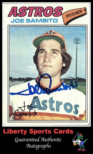 1977 Topps Joe Sambito #227 Authentic Autographed Card Houston Astros ...