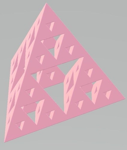 3D Sierpinski Triangle Sieve Fractal Model Tetrahedron Tetrix Science ...