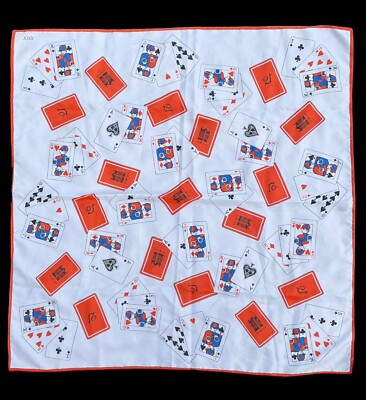 Vintage Ray Strauss Jack & Charlies “21” Club Polyester “Playing Cards ...