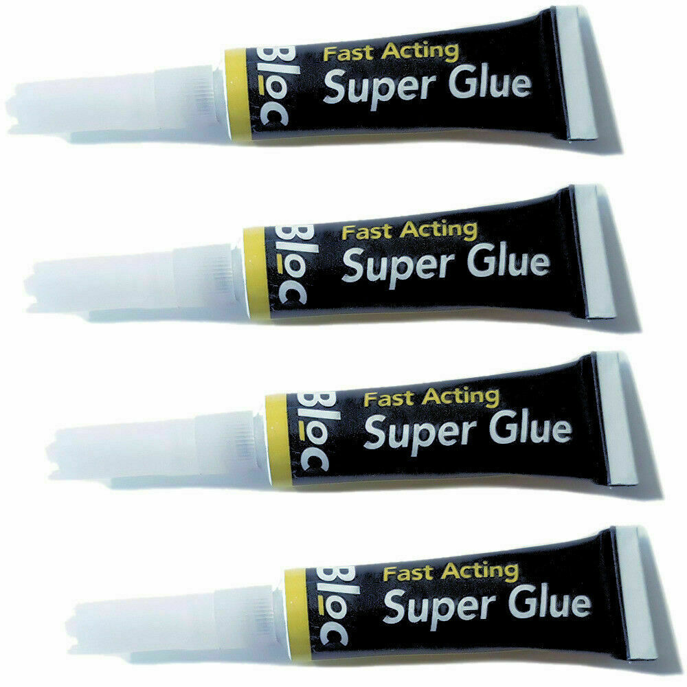 5 Fast Acting Super Glue Tube Quickly Bond Quick Household Repair Bonds ...