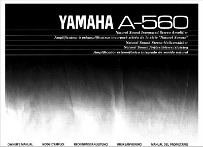 Yamaha A-560 Amplifier Owners Manual | eBay