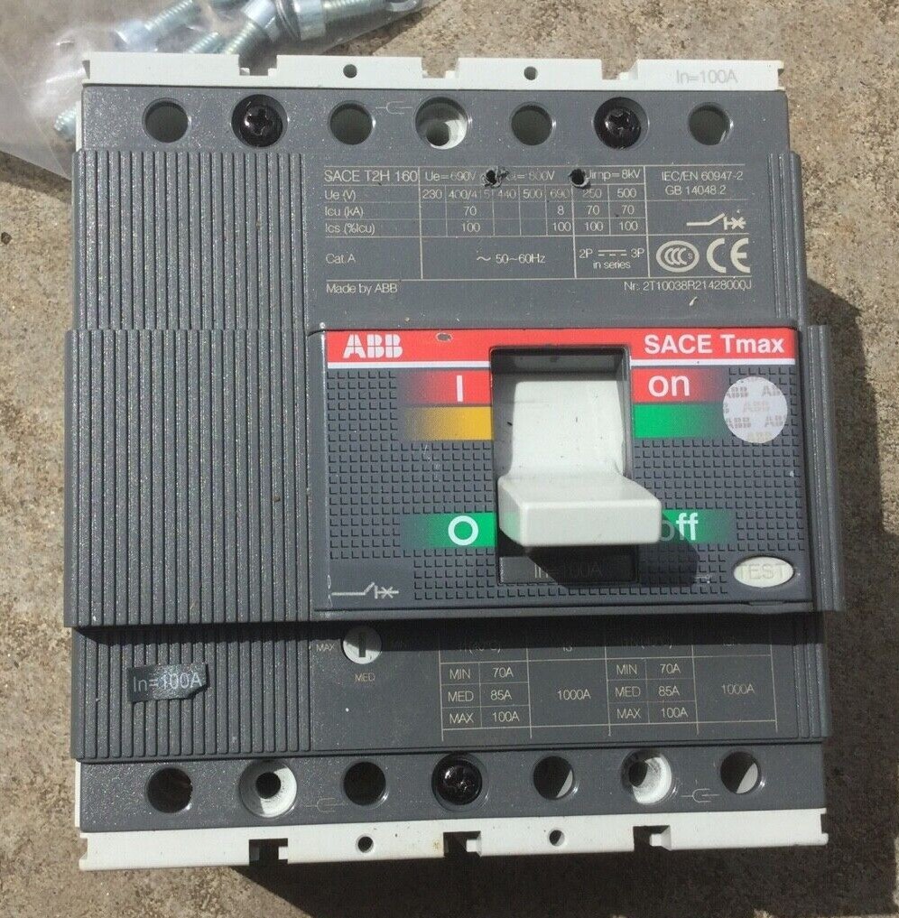 ABB 100A Moulded Case Circuit Breaker TMAX T2H 160 | eBay