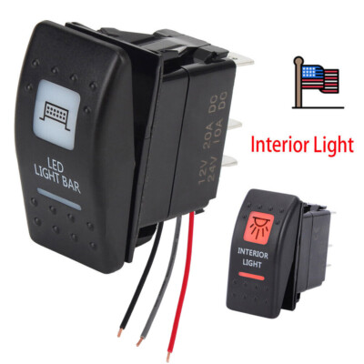 Marine Rocker Switch - Interior Light Amber For CAN AM Maverick X3 ...