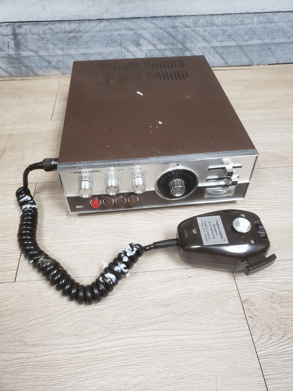 Vtg Realistic Desktop CB Radio SSB+AM TRC-48 23 Channel With Mic (A9 ...