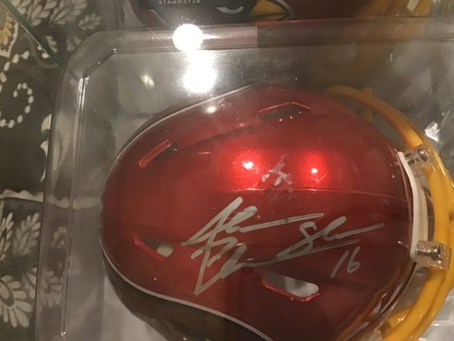 Autographed Jake Plummer Mini Football Helmet, AZ Cardinals in a case ...