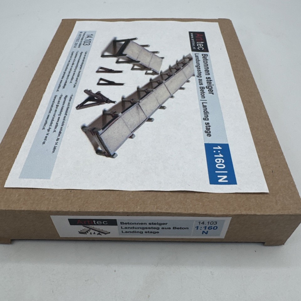 ARTITEC N SCALE LANDING STAGE MODEL KIT ITEM 14.103 Landungssteg aus ...