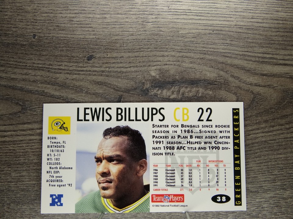 1992 GameDay #38 Lewis Billups | eBay