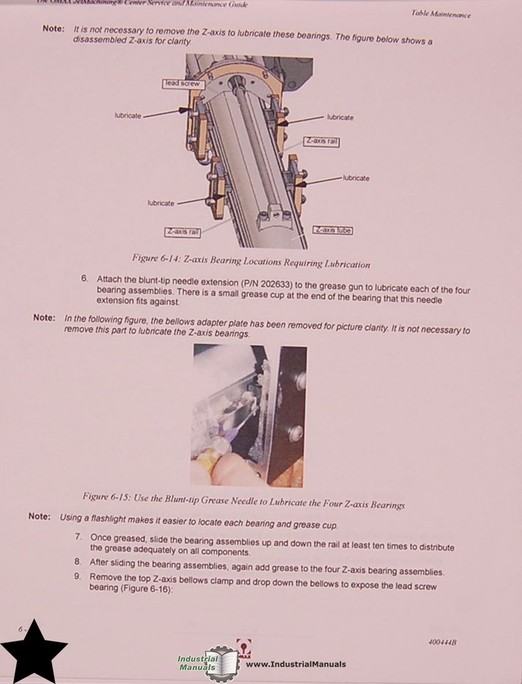 Omax 5555, Jet Machining Center Table Maintenance Manual | eBay