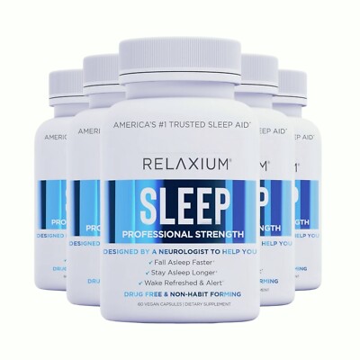 5-Pack Relaxium Sleep Natural Dietary Supplement for Better Sleep - 300 ...