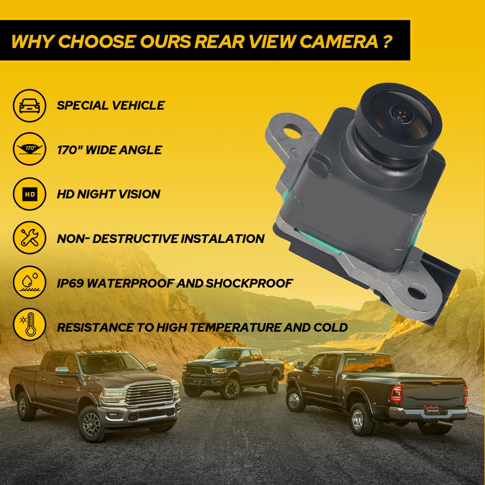 68274731AE Rear View Back Up Camera For 2016-2019 Dodge Ram 1500 2500 ...