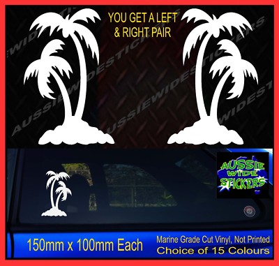 Palm Trees Tropical Car Decal Sticker 4WD 4x4 car Caravan Vinyl Pair ...