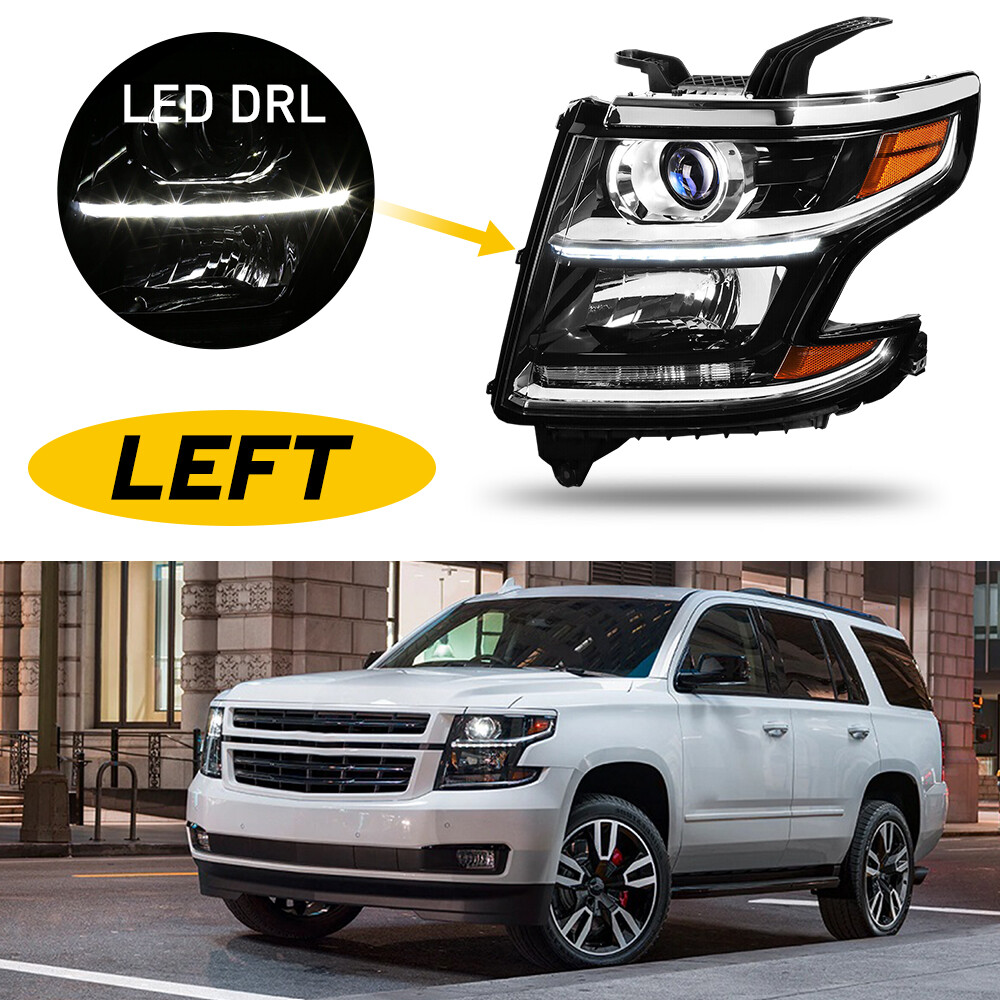 Driver Left Side Headlight Headlamp Black For Chevrolet Tahoe Suburban ...