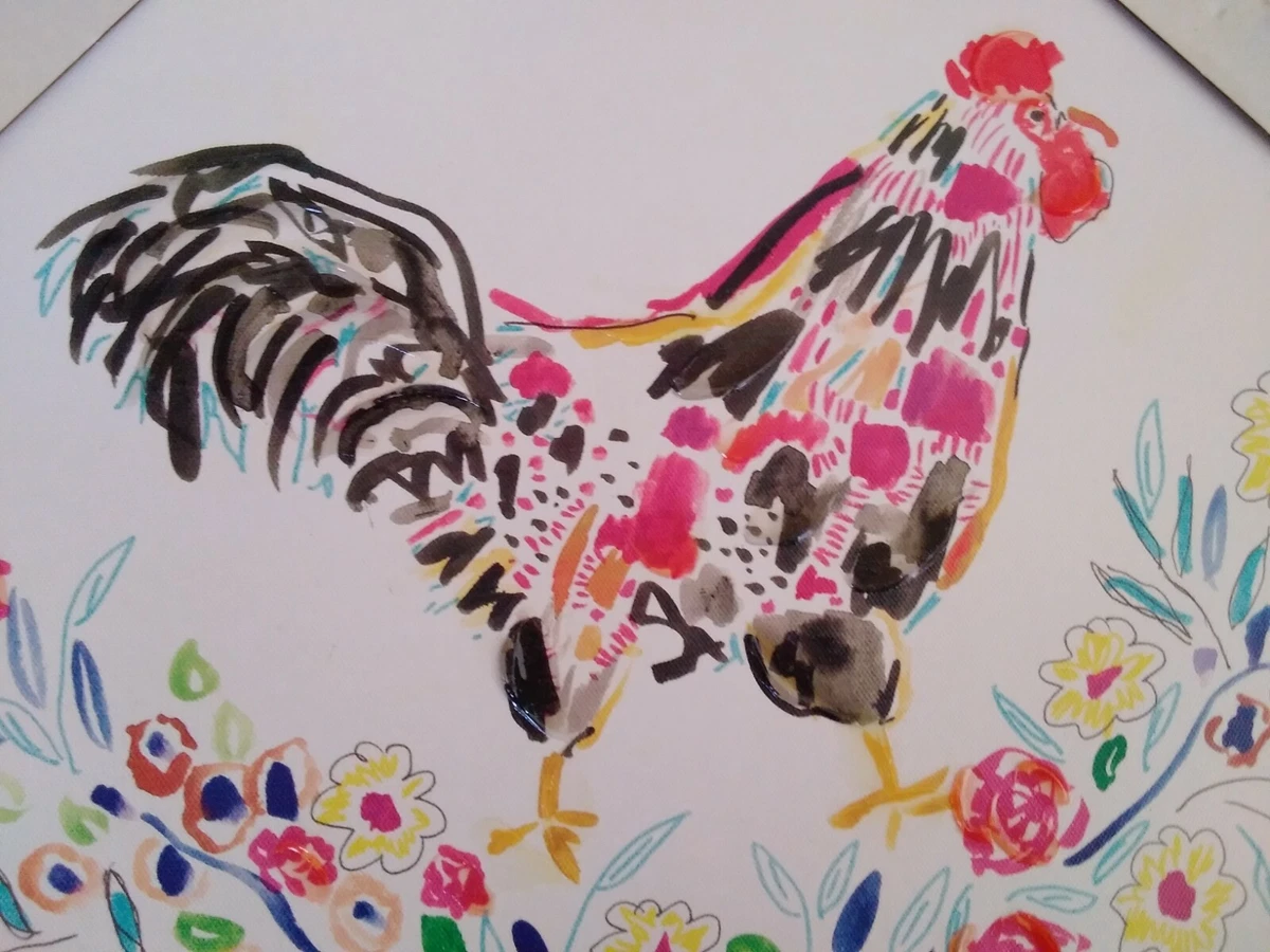 Abstract Rooster Painting