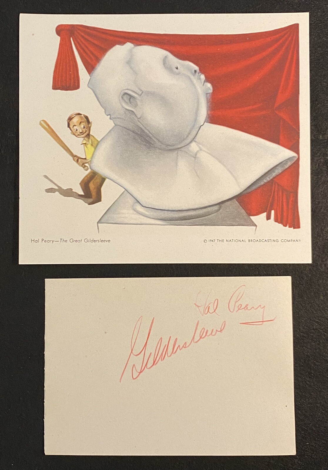 Vintage HAL PEARY "Gildersleeve" Signed/Autographed 1940s album page ...