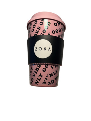Zona ~ Good Vibes Only Reusable Travel Mug ~ Pink ~ New | eBay