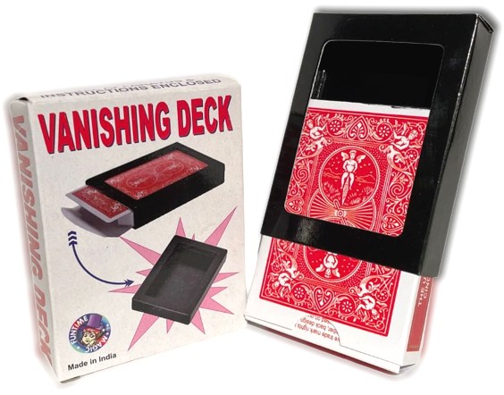 VANISHING RED BICYCLE DECK BLACK CASE Box Playing Cards Magic Trick ...