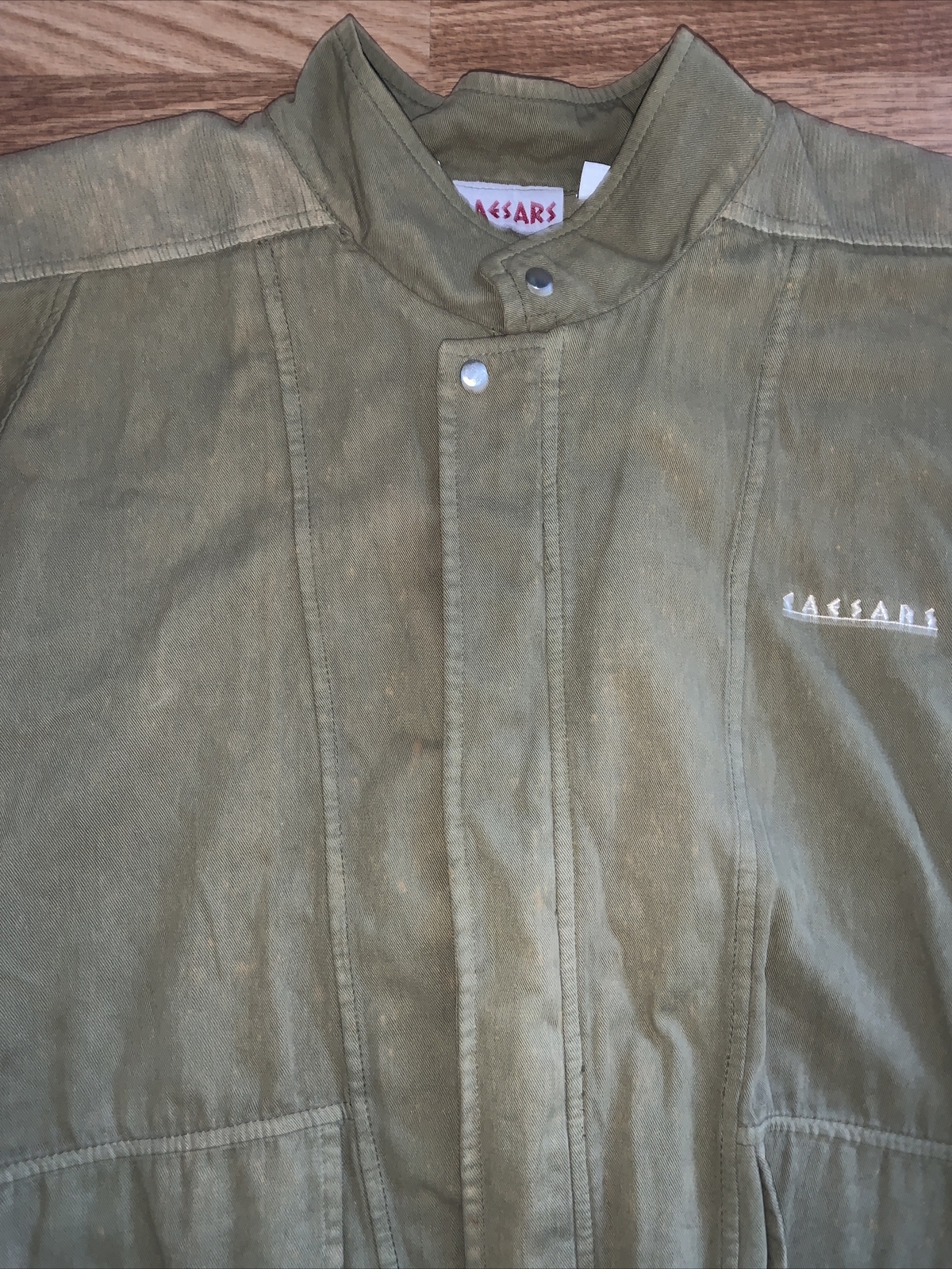 Vintage Caesars Palace Jacket green 100% cotton Made In USA Size M ...