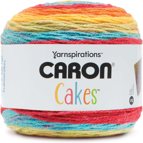 Caron Cakes Self Striping Knitting Yarn 383 yd 200g Rainbow Sprinkle ...