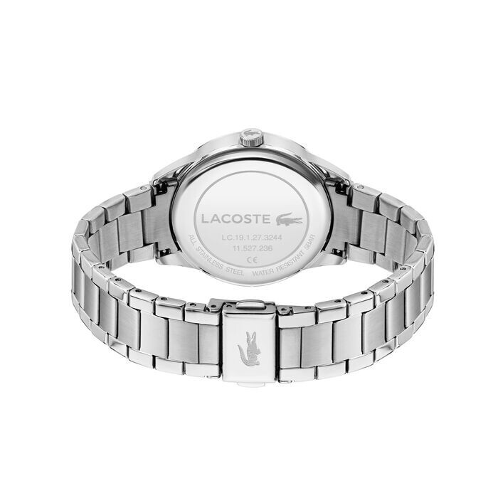 LACOSTE Ladycroc Women's Silver Tone Logo Dial 36mm Watch NIB 2001189 ...