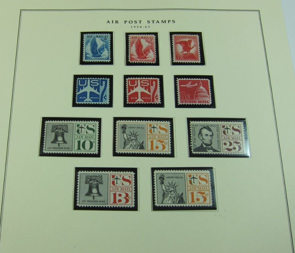 92 Different Mint Never Hinged U.S. Air Post Stamps Covering 1948 thru ...