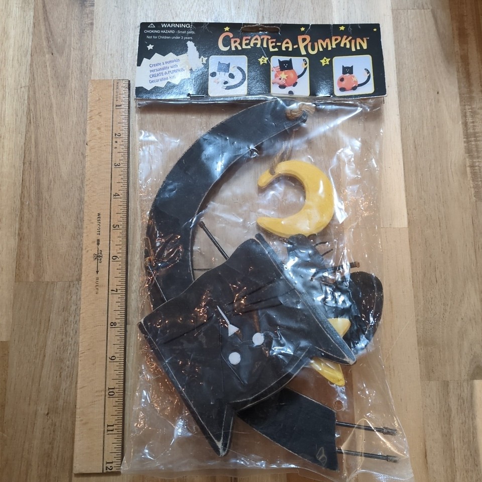 Create A Pumpkin Reusable Decorating Kit Black Cat Jack-o’-lantern ...