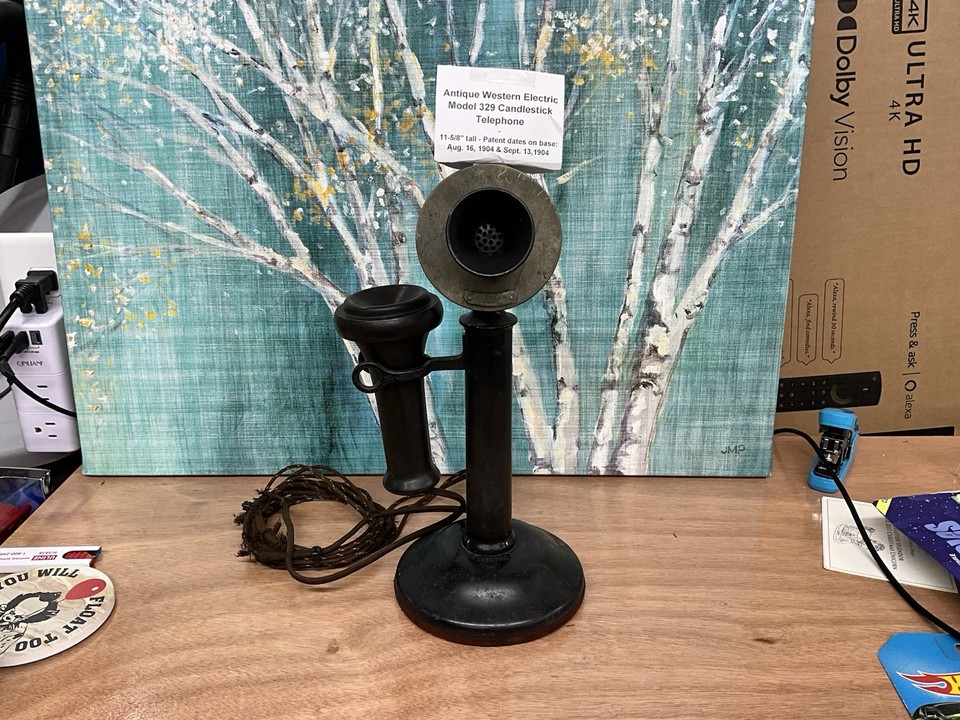 Vintage Pat.1904 Western Electric 20AL Non Dial Candlestick Telephone ...