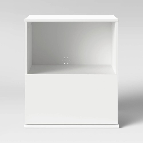 Room Essentials 1 Drawer Modular Nightstand White Compact Design ...