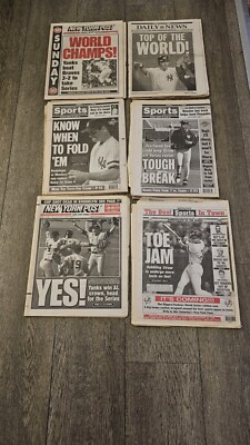 Lot of 6 NY Yankees October 1996 World Series NY Newspapers POST ...