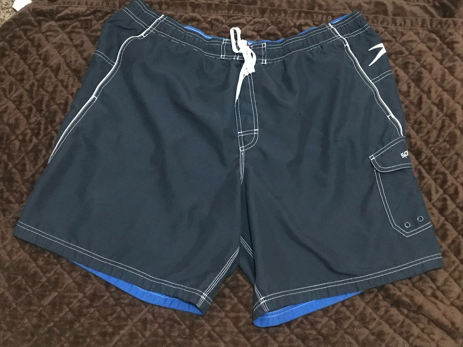 Speedo Swimwear Drawstring Mesh Lined Swim Trunks XL … - Gem