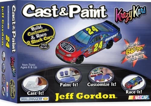 Skullduggery Cast & Paint Krazy Kars Jeff Gordon Model Cars 1:64 NASCAR ...
