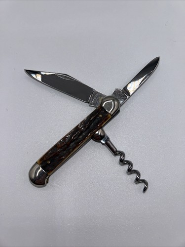 VINTAGE FRIEDR ERN & CO GERMANY STAG CORKSCREW POCKET KNIFE KNIVES TOOL UNUSED | eBay