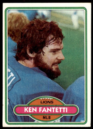 1980 TOPPS FOOTBALL NFL KEN FANTETTI DETROIT LIONS #444 | eBay
