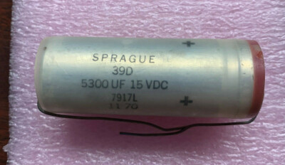 SPRAGUE CAPACITOR 5300uF 15V 39D Apple 1 Mimeo replica NOS POST 78 date ...