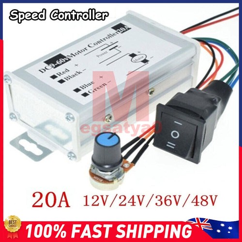 Reversible DC Motor Speed Controller Driver Controls 9V-60V 12V 24V 36V ...