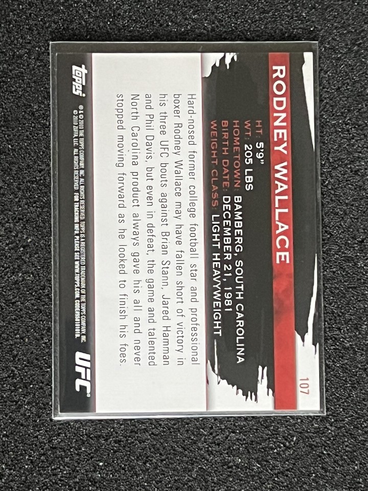 Rodney Wallace 2010 Topps UFC Knockout Gold #d /288 #107 | eBay