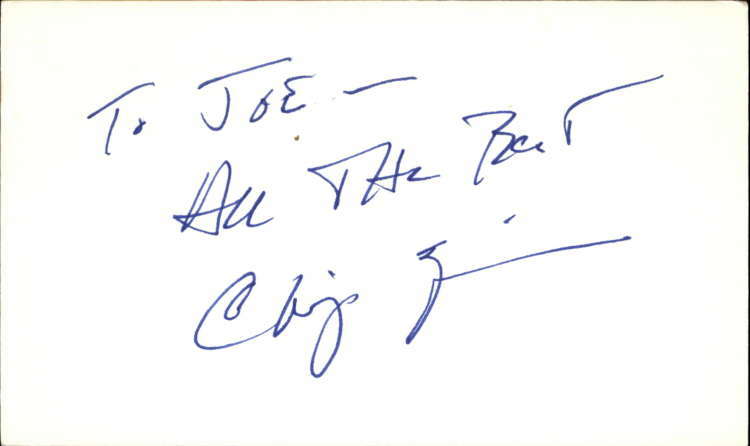 Chip Zien Actor Law & Order Signed 3" x 5" Index Card | eBay