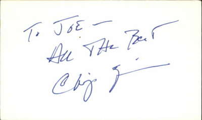 Chip Zien Actor Law & Order Signed 3" x 5" Index Card | eBay