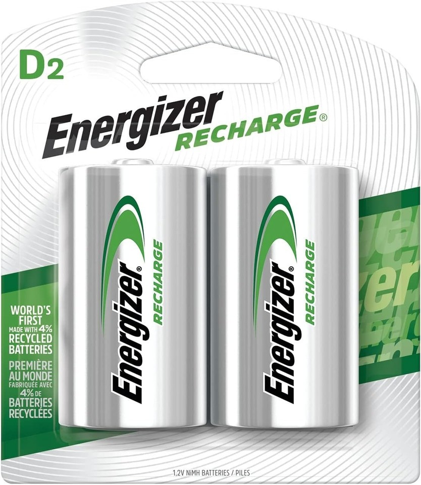 Recharge Universal Rechargeable D Batteries, 2 Pack | eBay