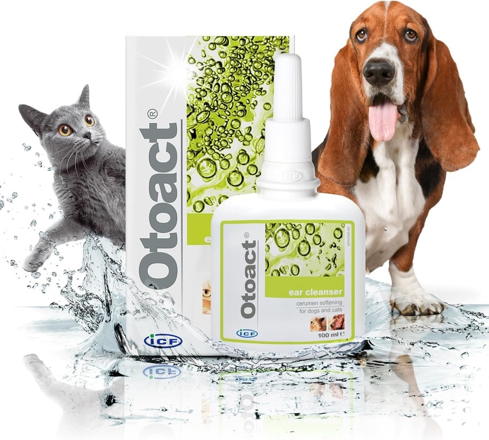 Otoact Ear Cleanser Solution for Cats & Dogs 100ml Bottle 8009722003780 ...