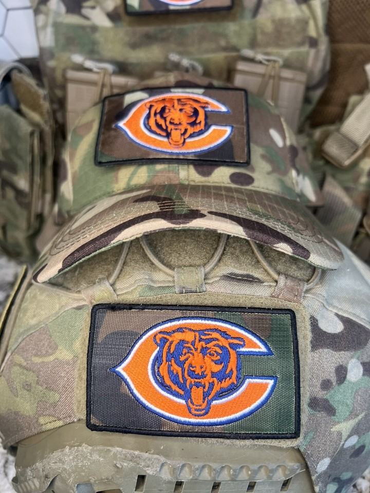 Military Combat Camouflage Chicago Bears Patch - Football W Vlcro | eBay