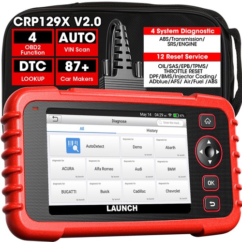 2025 LAUNCH CRP129X V2.0 PRO Multimarque Outil diagnostic OBD2 12 Les ...