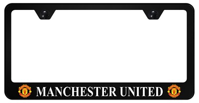 Manchester United Black Stainless Steel License Plate Frame | eBay