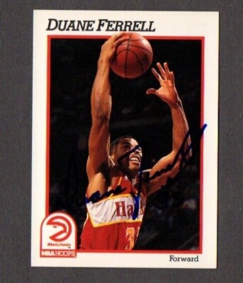 Duane Ferrell 1991-92 NBA Hoops authentic autographed card Hawks | eBay