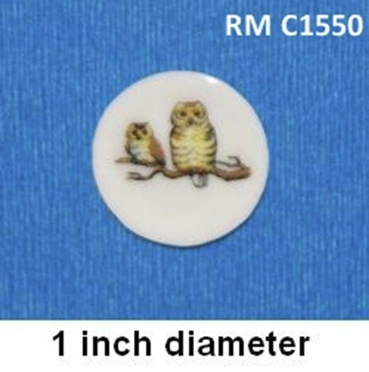 Miniature Owl Plate 1:12 Scale | eBay
