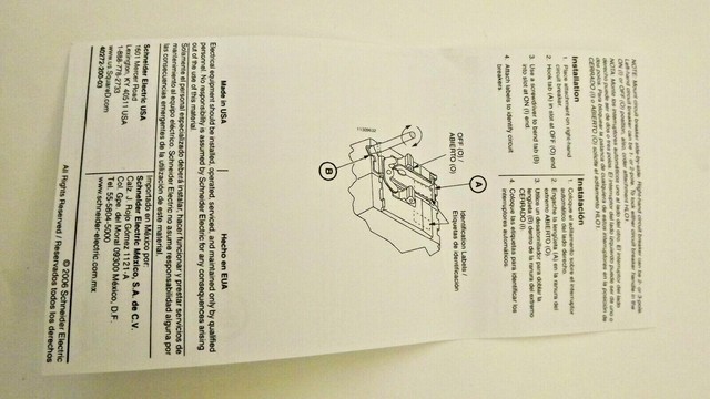 Square D QO2DTI Mechanical Interlock Attachment for sale online | eBay