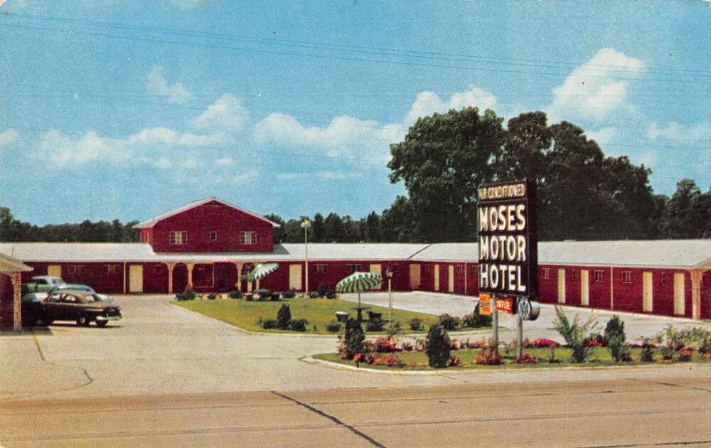 Monroe Louisiana Moses Motel Hotel Duncan Hines Vintage Postcard ...